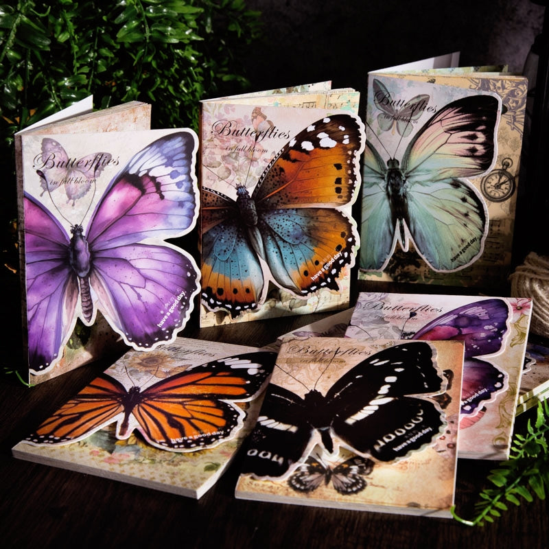 Butterfly Scrapbook Paper with Sunflower and Rose Designs | Stamprints