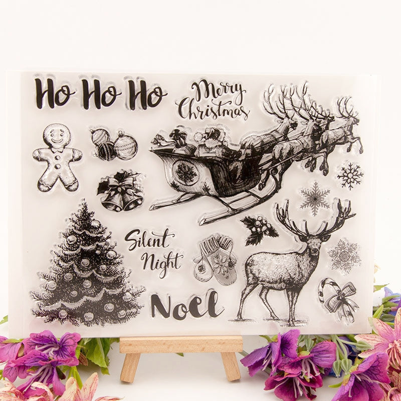 Christmas Clear Stamps Set | Holiday Crafting & Card Making | Stamprints