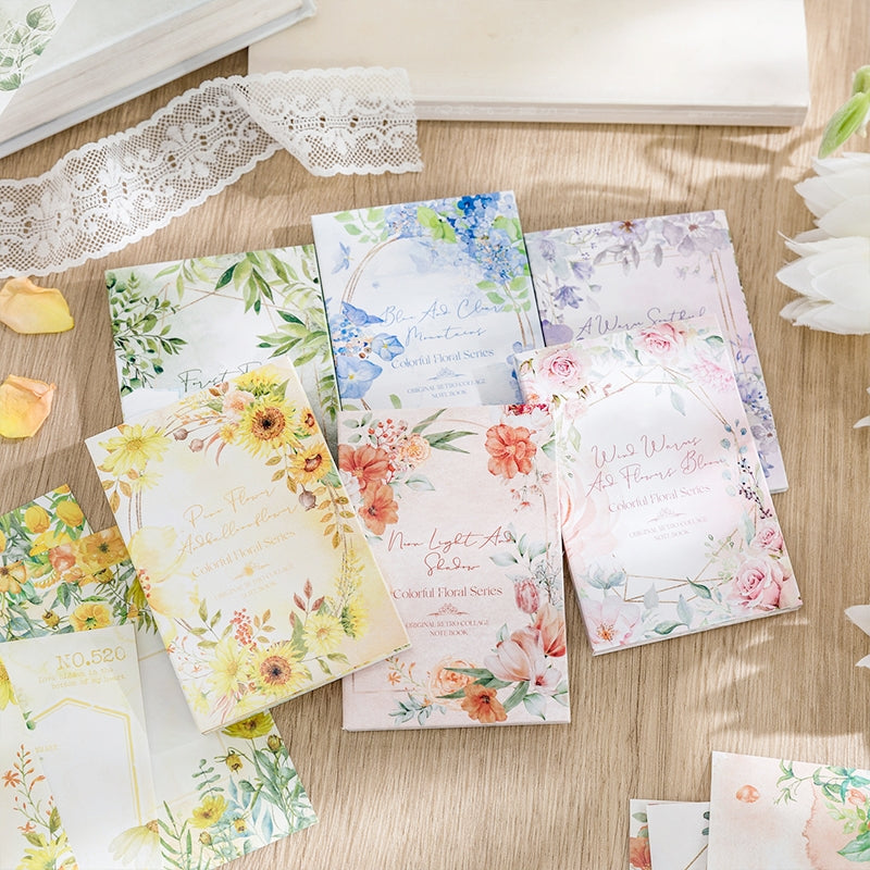 Colorful Flower Scrapbook Paper | Digital Background | Stamprints