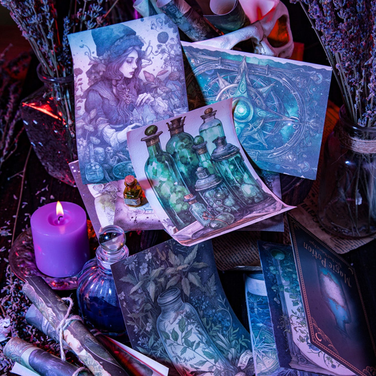 Dark Magic Potion Themed Paper | Material for Witchcraft Crafts ...