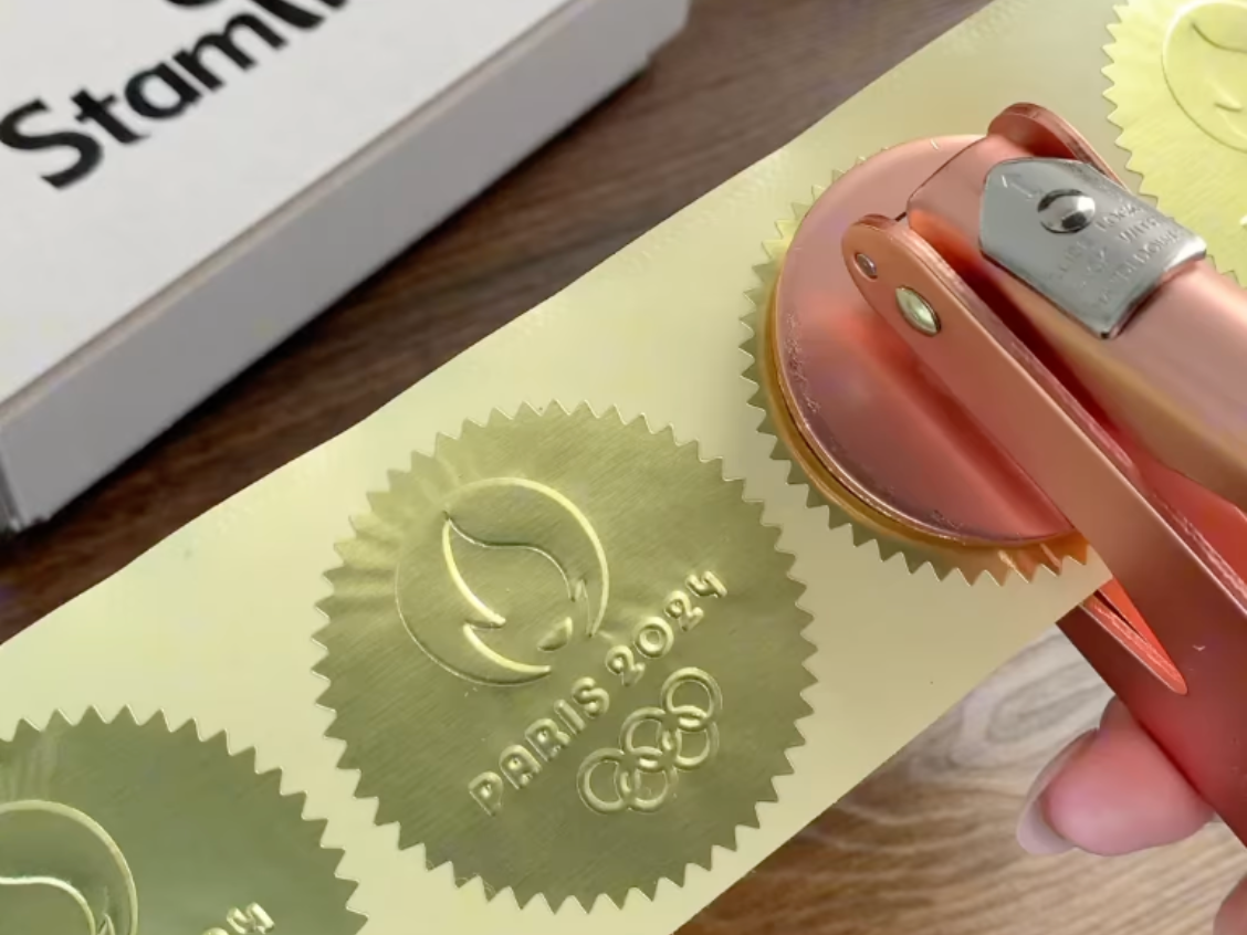 Experience the Art of Embossing: Paris 2024 Olympics Logo Demo
