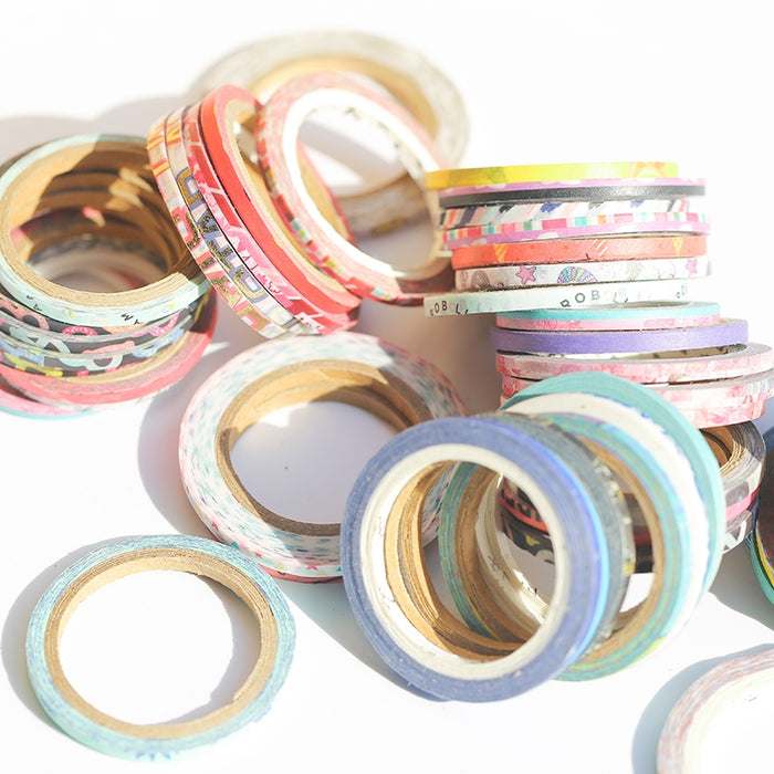 100 Rolls of Assorted Irregular Decorative Border Tape - Crafting ...