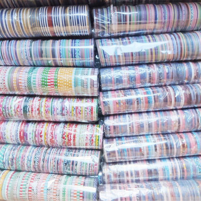 100 Rolls of Assorted Irregular Decorative Border Tape - Crafting ...