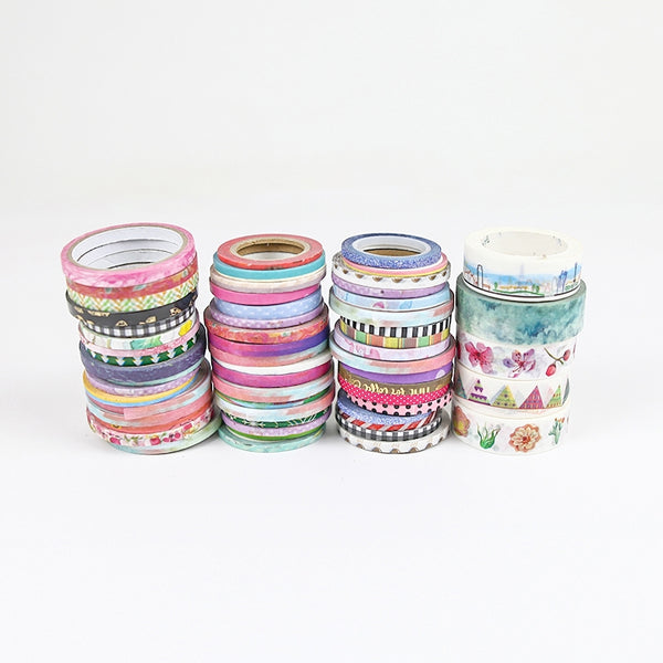 100 Rolls of Assorted Irregular Decorative Border Tape - Crafting ...