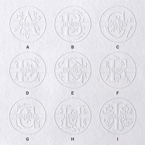Custom Floral Name Embosser - Personalized 26 Letters | Stamprints