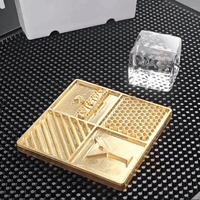 Personalized Brass Ice Cube Plates for Drinks & Events | Stamprints