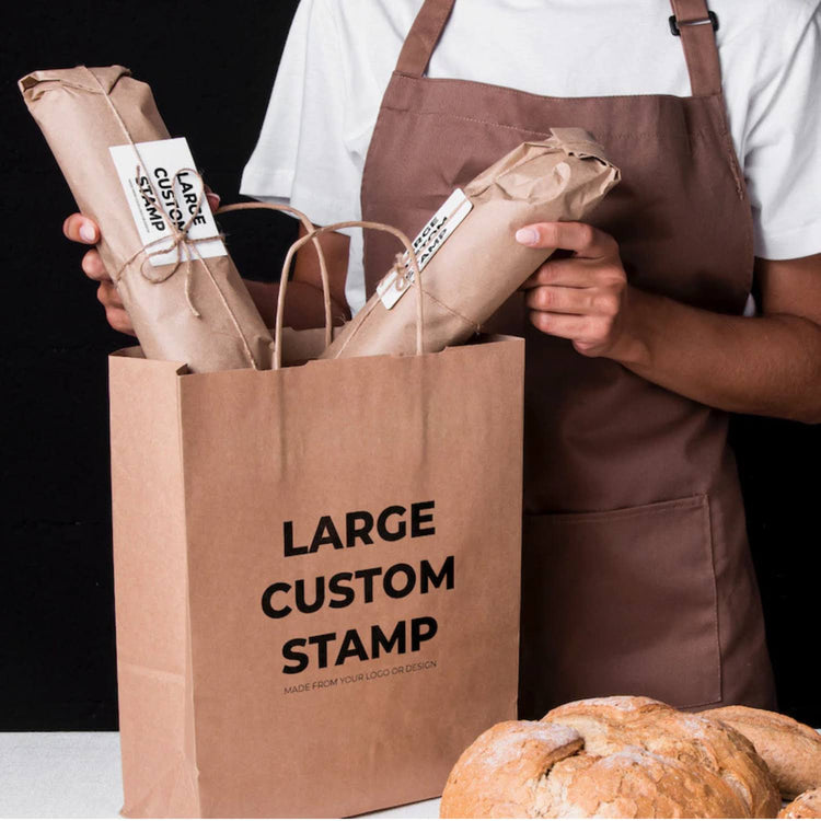 Personalized Extra Large Wooden Stamps for Packaging & Crafts | Stamprints