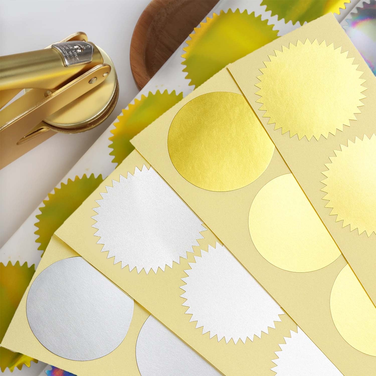 Blank Label Stickers for Embosser - 100 Pack | Stamprints