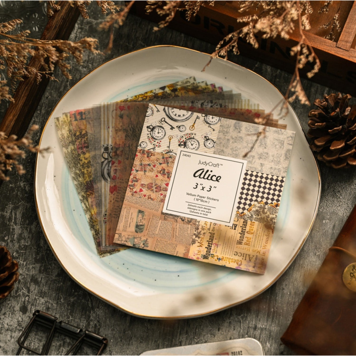 Whimsical Alice in Wonderland Acid Paper Sticker | Stamprints