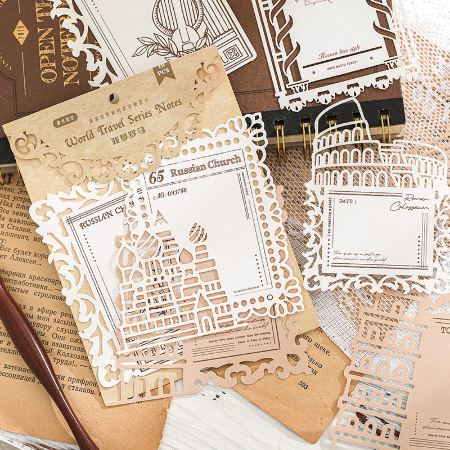 Around the World Series Vintage Hollow Note Cards – Stamprints