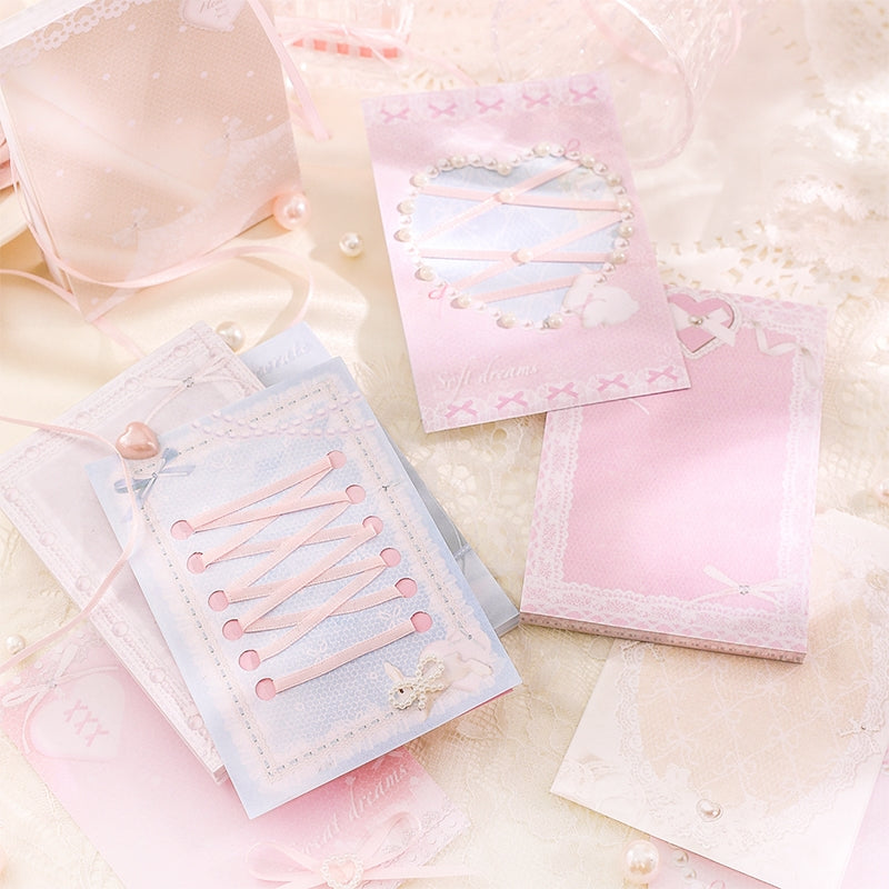Ballet Ribbon Notepads Paper | Elegant Journaling | Scrapbooking Supplies