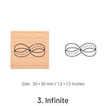 Wooden Number & Shape Rubber Stamps Set | Stamprints