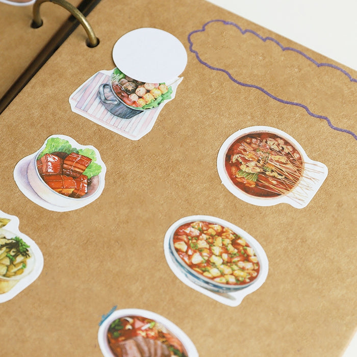 Embark on a Culinary Journey with Cartoon Foods Decorative Stickers ...
