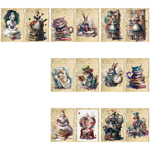 Character Theme Scrapbook Paper - Alice, Animals - 14 Sheets for Crafts ...