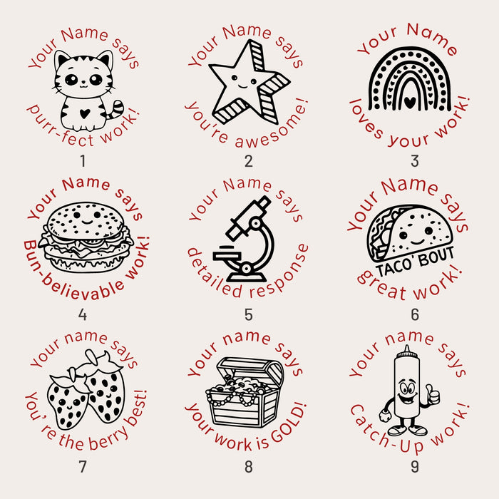 Children's Day Custom Cartoon Rubber Stamp (27 Designs) - Cute Cartoon ...