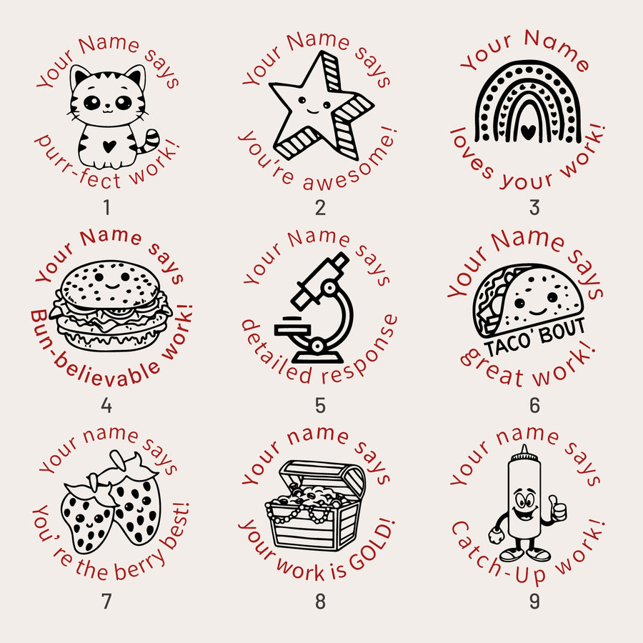 Children's Day Custom Cartoon Rubber Stamp (27 Designs) - Cute Cartoon ...