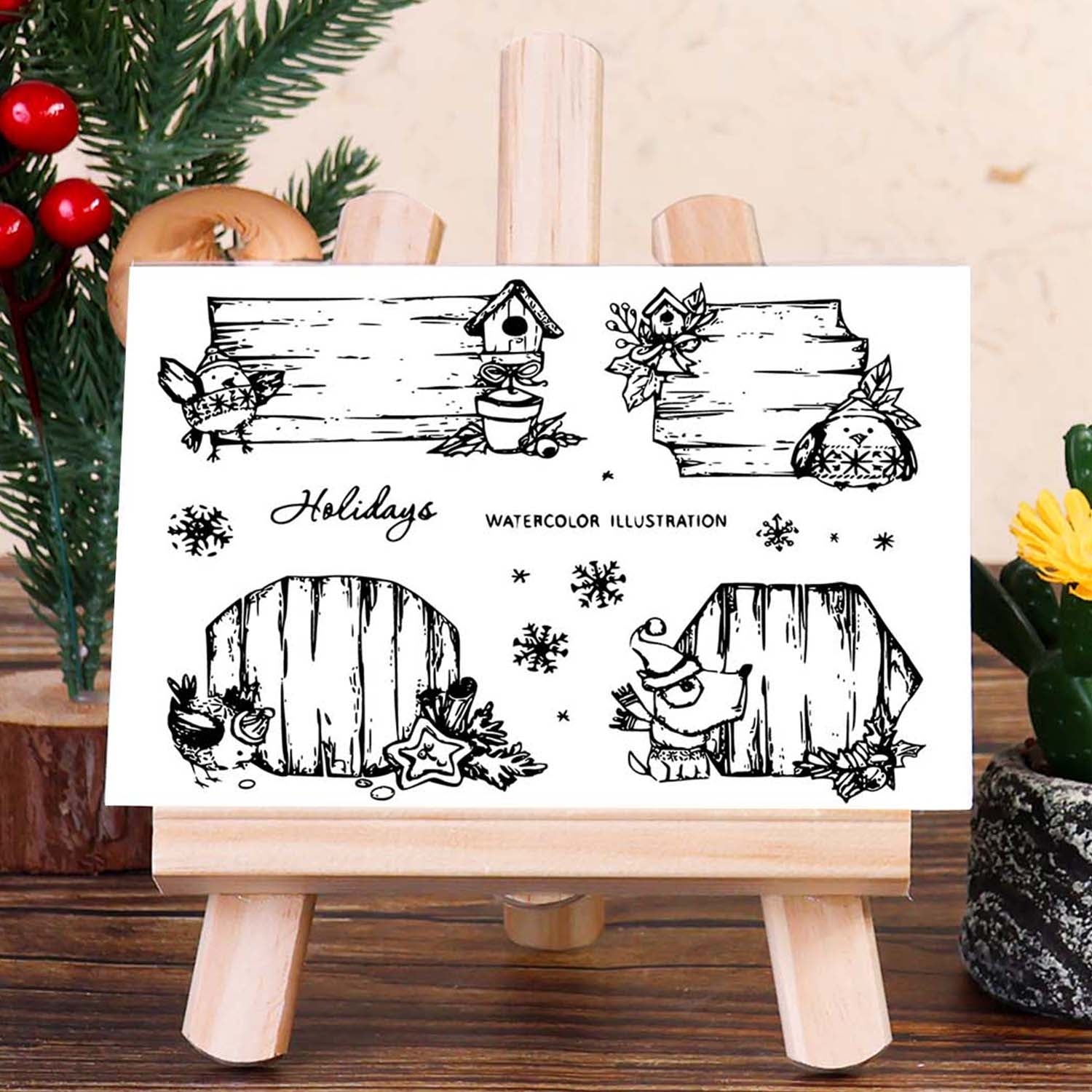 Christmas Blank Sign Silicone Rubber Stamps – Stamprints