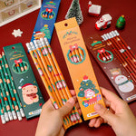Christmas Pencil Set Box of 6 | Holiday Art Supplies | Stamprints