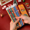 Christmas Pencil Set Box of 6 | Holiday Art Supplies | Stamprints