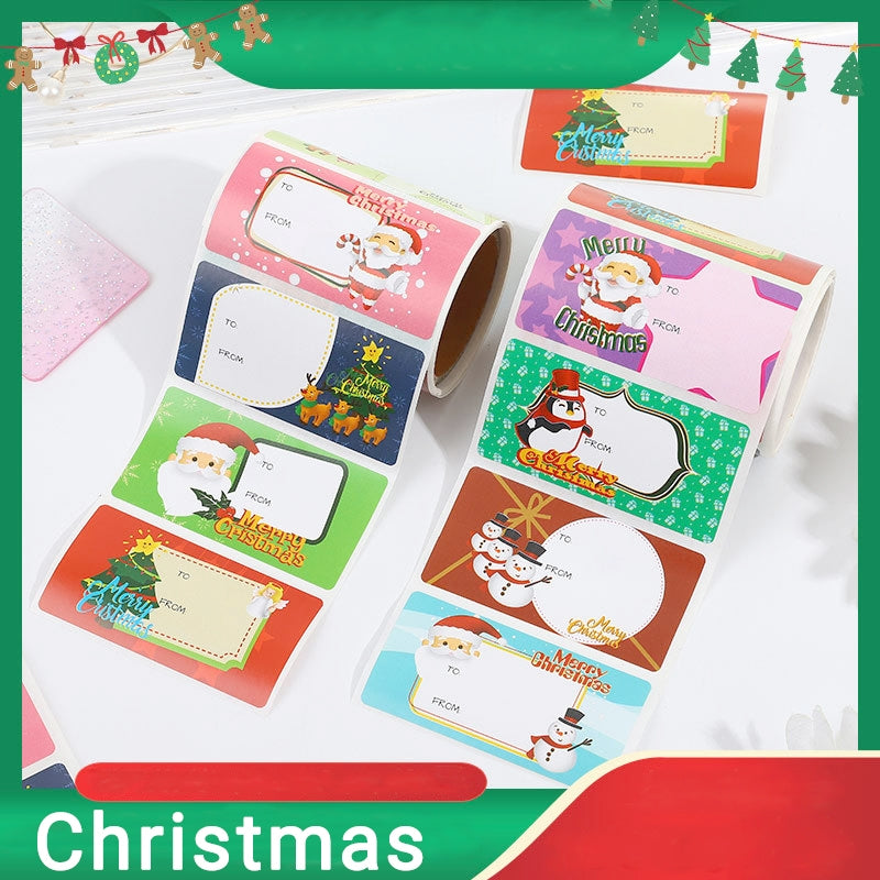 Christmas Cartoon Message Seal Stickers | Festive Labels by Stamprints