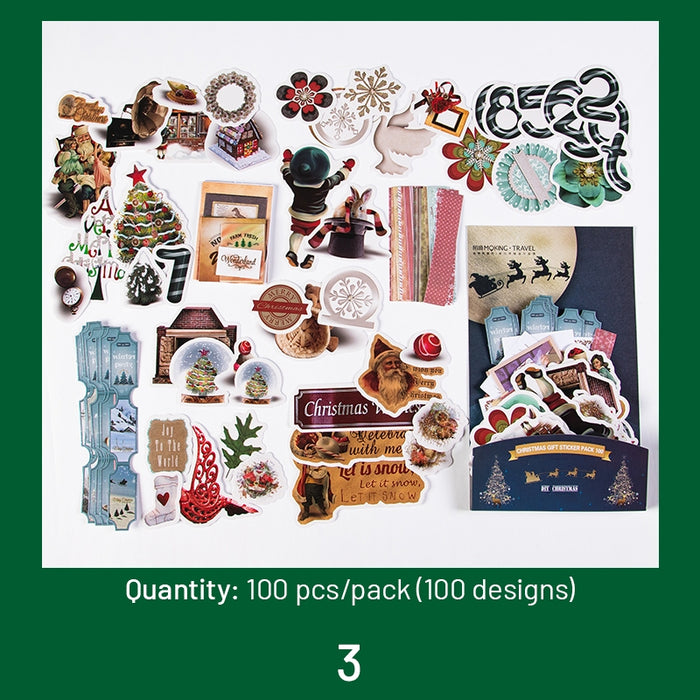 Christmas Foil Stamped Stickers - Greetings, Labels, Cartoons, Words