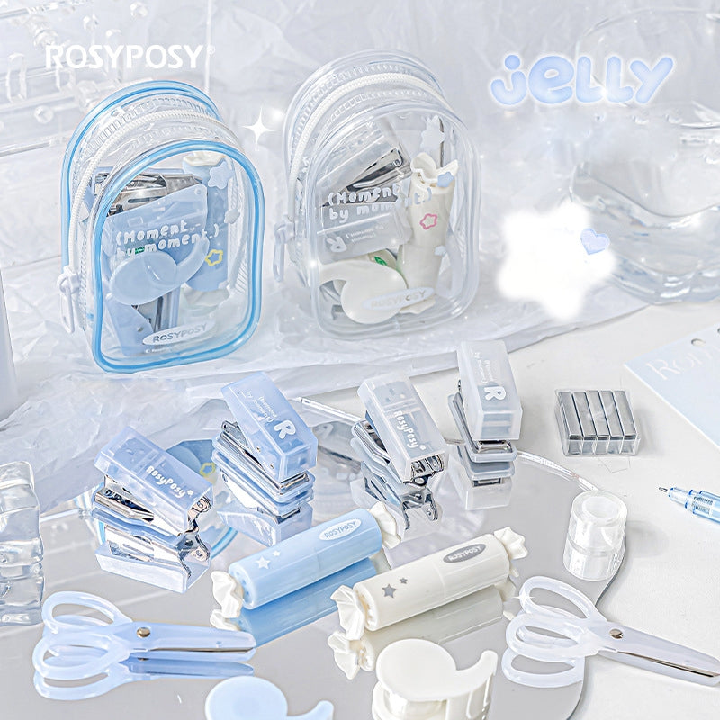 Portable Mini Office Kit with Clear Case - Stapler Set by Stamprints