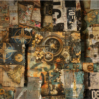 Retro 3D Lightweight Paper | Collage Collection Series by Stamprints