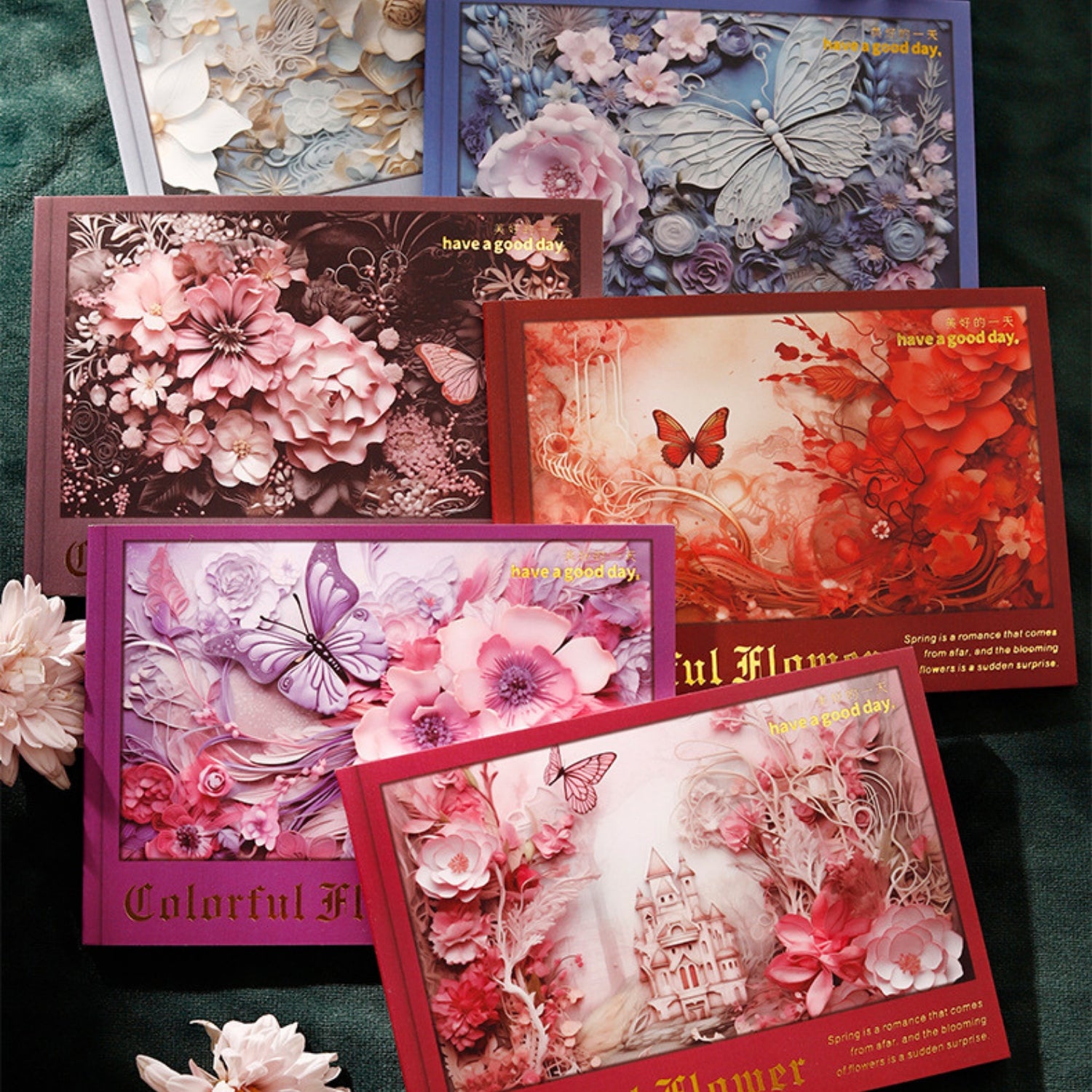 Colorful Flower Language Series Flower Material Book