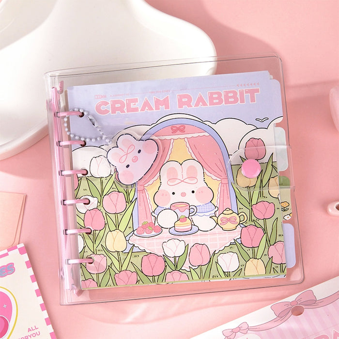 Discover the Whimsical Charm of Cream Rabbit Party Cute Cartoon Journal ...
