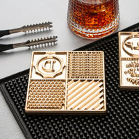 Extra-large Custom Brass Ice Cube Plate | Stamprints Premium Barware