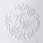 Personalized Floral Wreath Wedding Embosser | Custom Monogram Seal ...