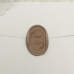Personalized Oval Wedding Wax Seal Stamp | Stamprints Style 23