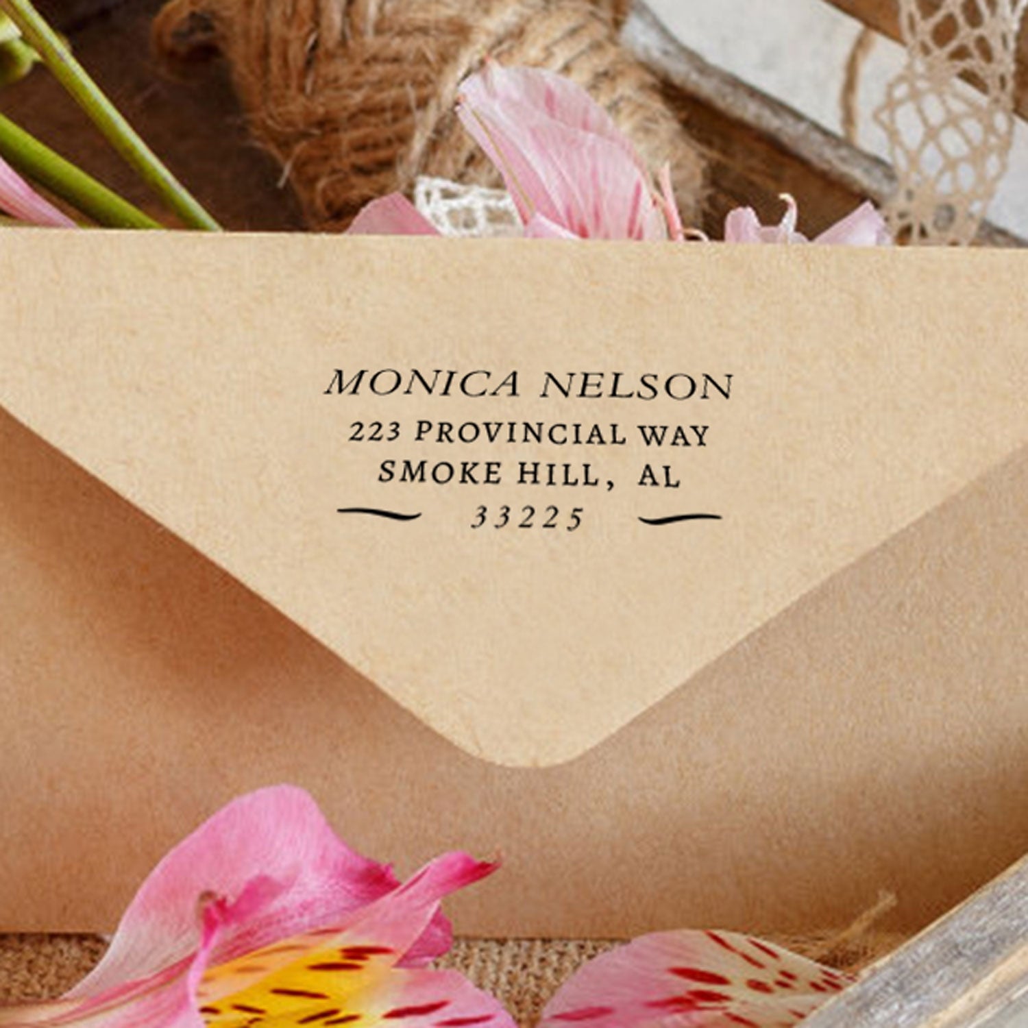 Personalize Your Mailings with Custom Return Address Wooden Rubber ...