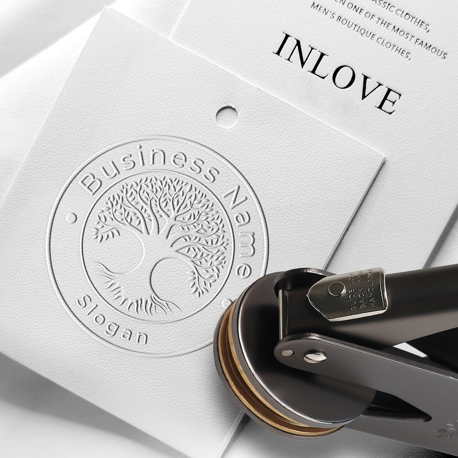 Tree of Life Custom Logo Embosser | Professional Quality Seal by Stamprints