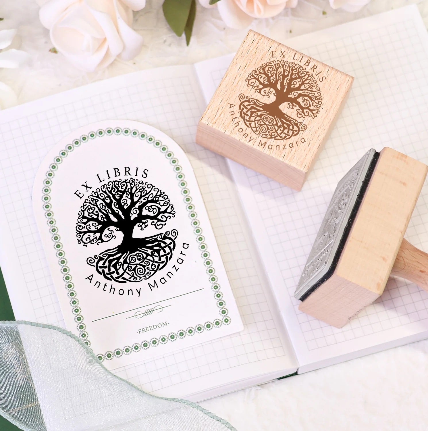 Plant Series Book Wooden Rubber Stamps Set - 20 Designs | Stamprints