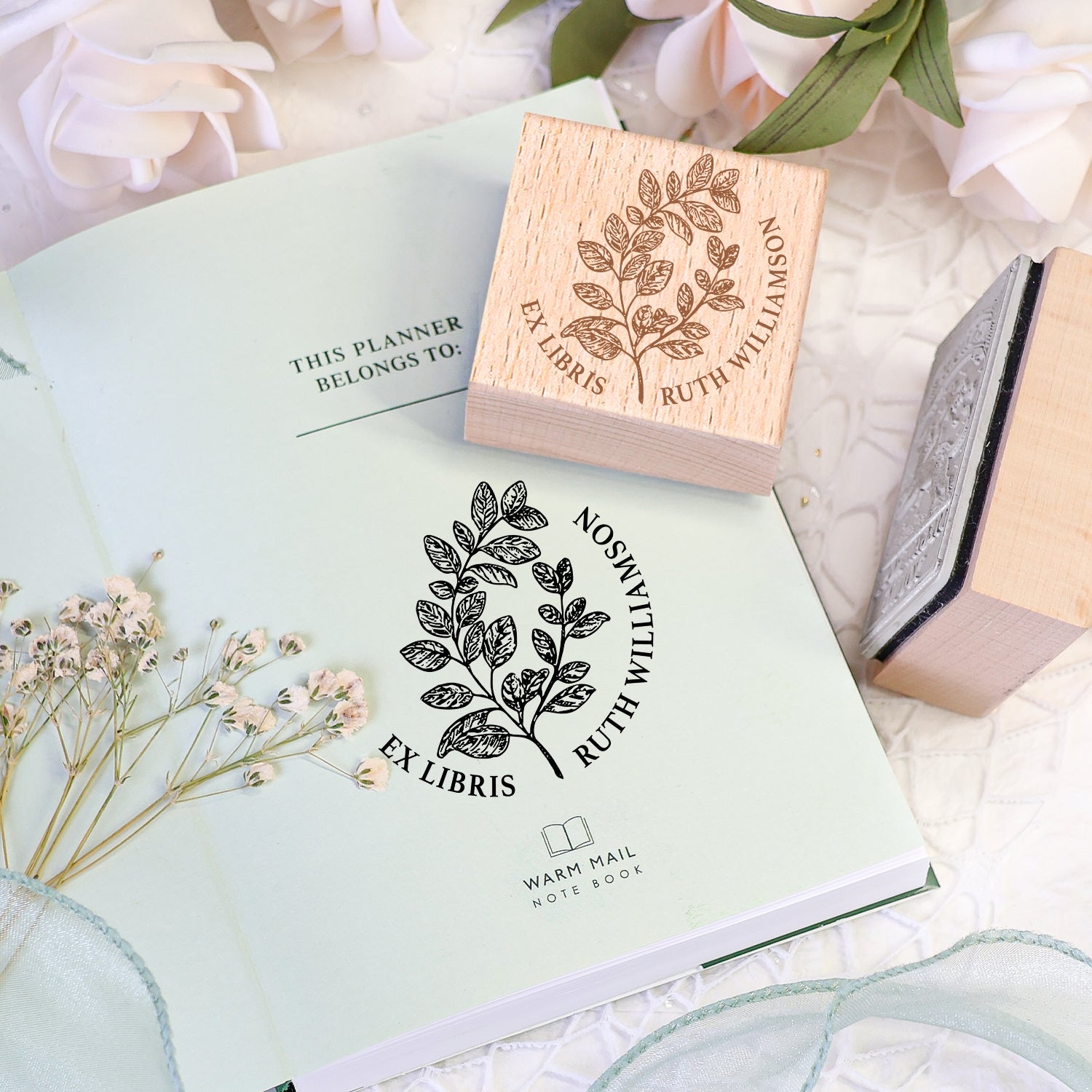 Custom Branches Ex Libris Wooden Book Stamps | Stamprints