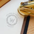 Custom Wreath Initial Book Embosser | Personal Library Stamp by Stamprints