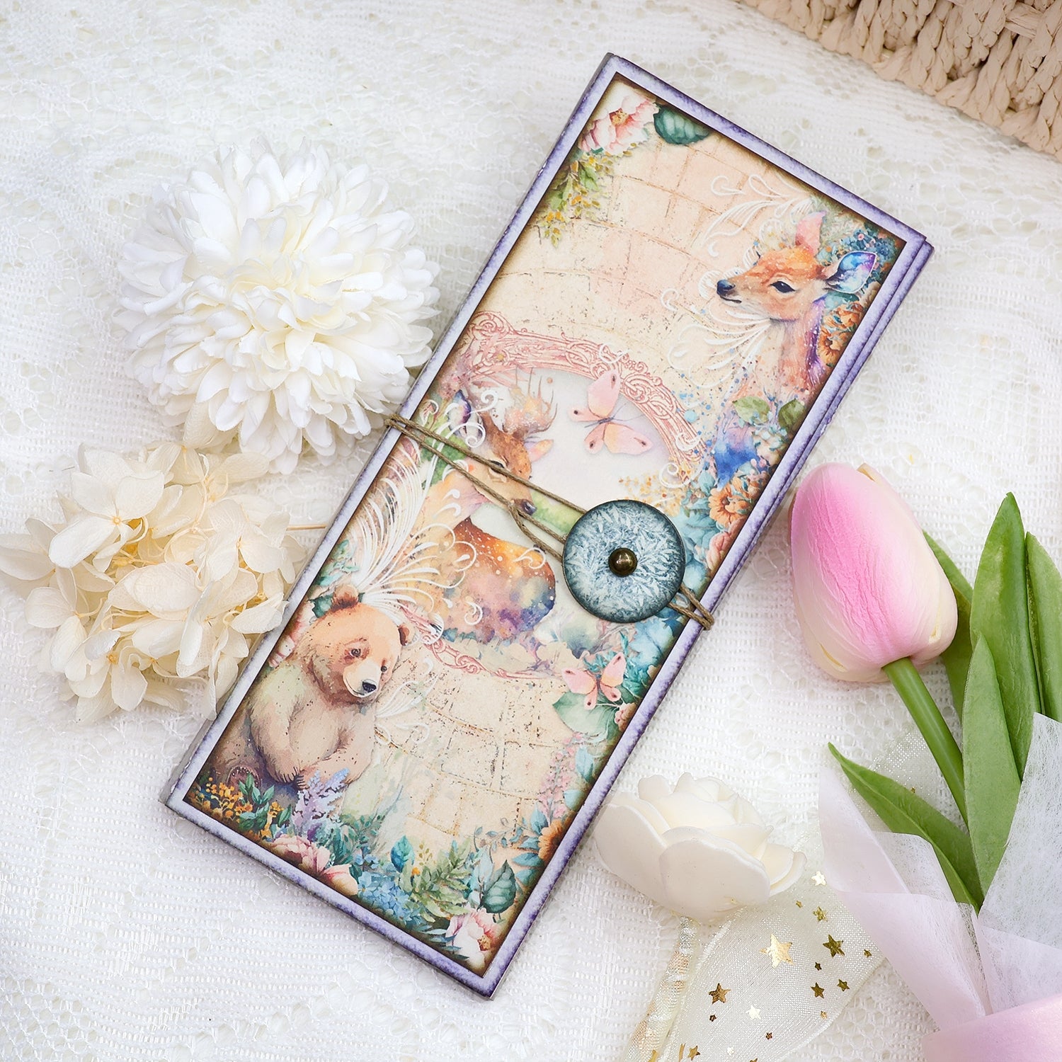 Cute Animals Trifold Booklet - DIY Junk Journal Craft Kit | Stamprints