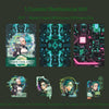 Future Tech Cyber Girl Stickers | Cool Aesthetic Decals | Stamprints