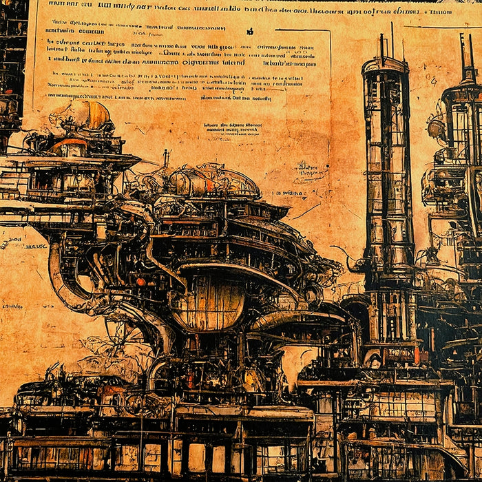 Cyber Steampunk Dark Mechanical Junk Journal Background Paper ...