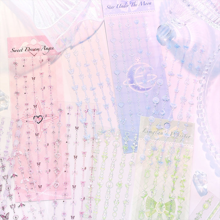 Daydream Fantasy Y2K Chains Stickers: Dreamy Holographic Decals for ...