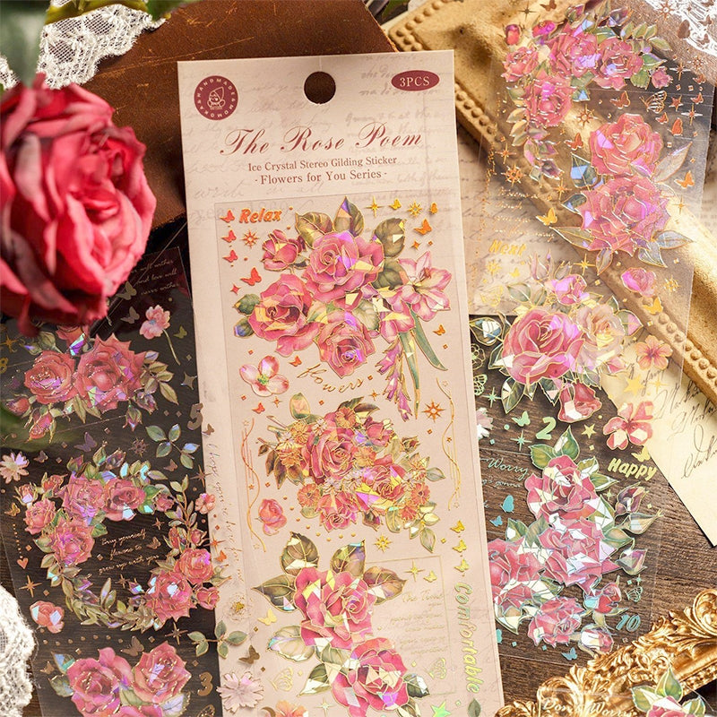 Dreamy Holographic Hot Stamping Floral Polyethylene Terephthalate ...