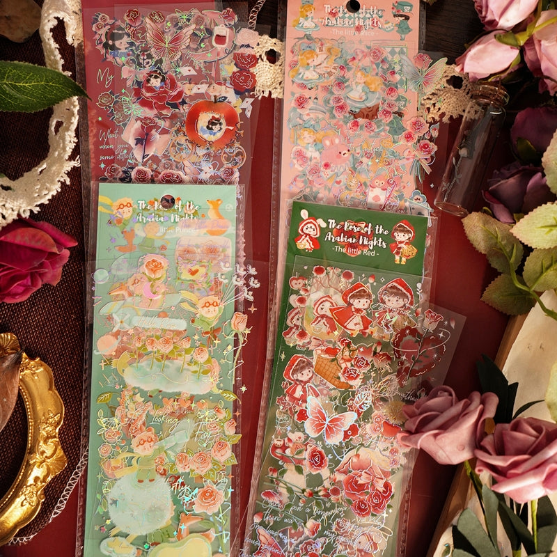 Fairy Tale PET Sticker Sheets - Little Prince, Little Red Riding Hood ...