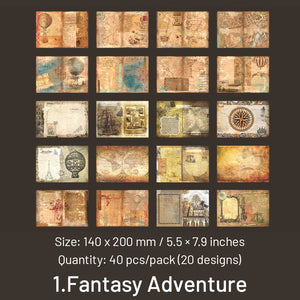 Dark Fantasy Journal Paper | Gothic Background Design | Stamprints
