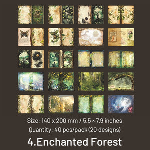 Dark Fantasy Journal Paper | Gothic Background Design | Stamprints