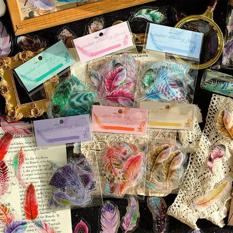 Fantasy Feather Vinyl Stickers | Perfect Decor by Stamprints