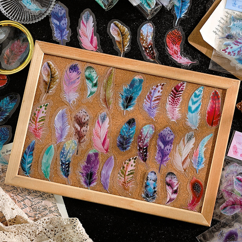 Fantasy Feather Vinyl Stickers | Perfect Decor by Stamprints