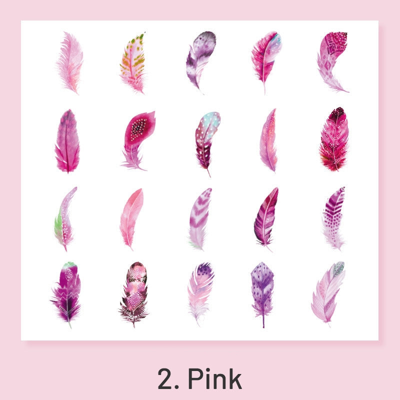 Fantasy Feather Vinyl Stickers | Perfect Decor by Stamprints