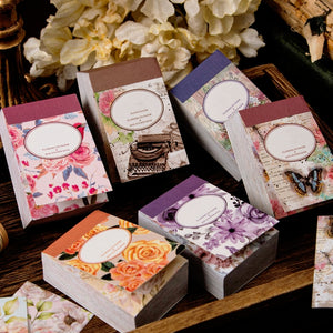 Floral Sticker Book - 600 Pcs Paper Series Flower Stickers | Stamprints