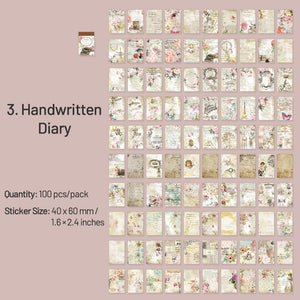 Floral Sticker Book - 600 Pcs Paper Series Flower Stickers | Stamprints